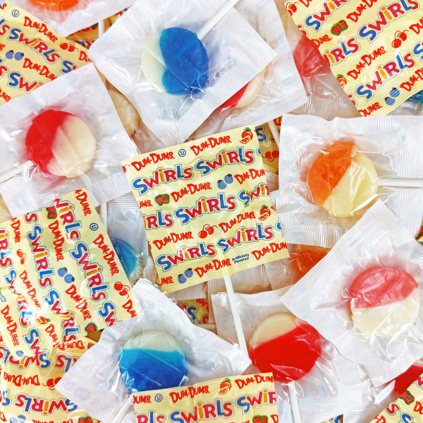 Bulk Dum Dums Swirls Flat Pops - 750+ Count Case | Free Shipping Over ...